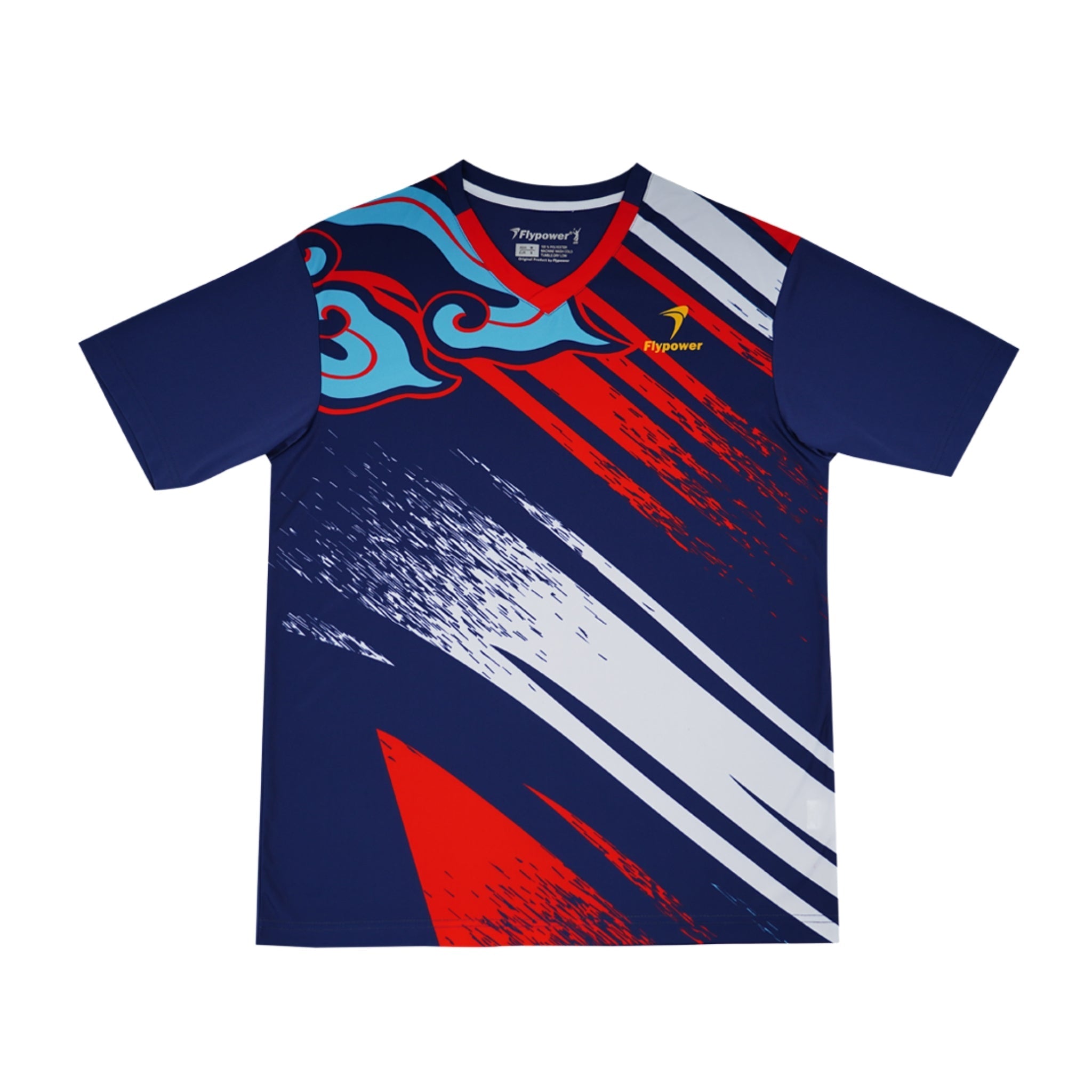 Flypower Mandalawangi 13 Navy/Skyblue – Badminton T-shirt – li-ningshop